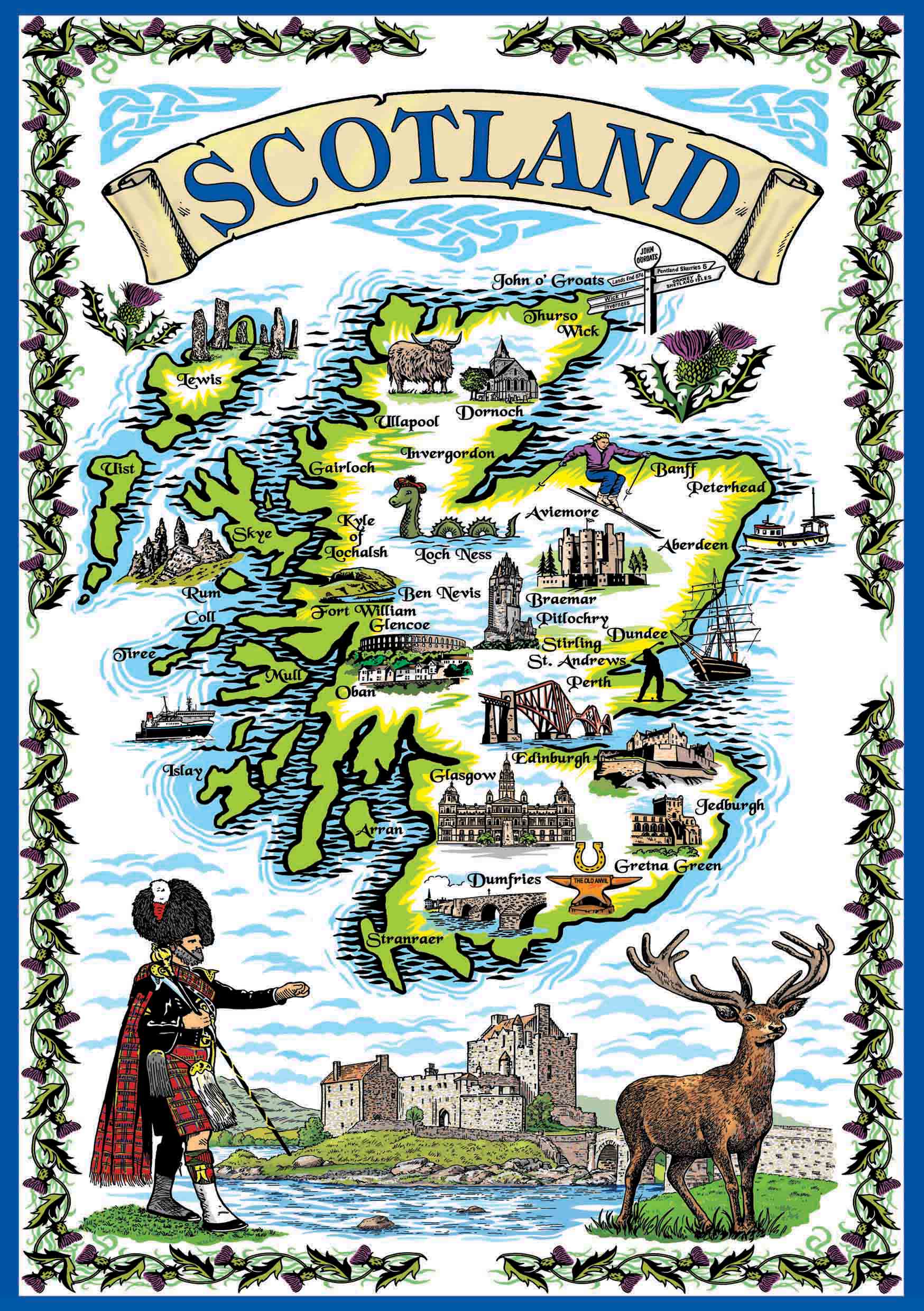 0626 - Scotland Map – Celtic Collection Gifts